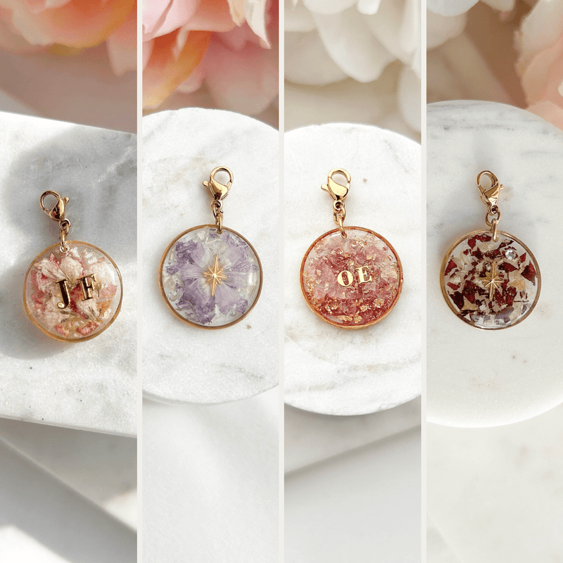 GRAND CHARMS FLEURS SÉCHÉES (à personnaliser) – Luxie Jewelry